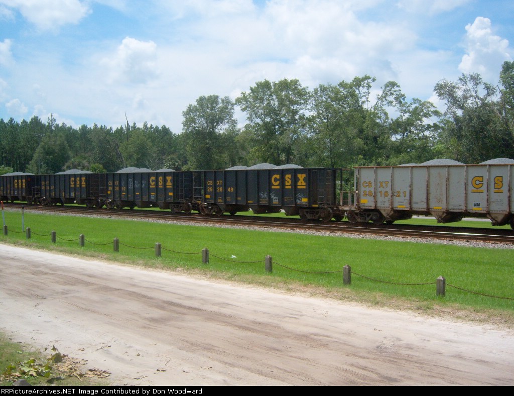 Southbound ballast train